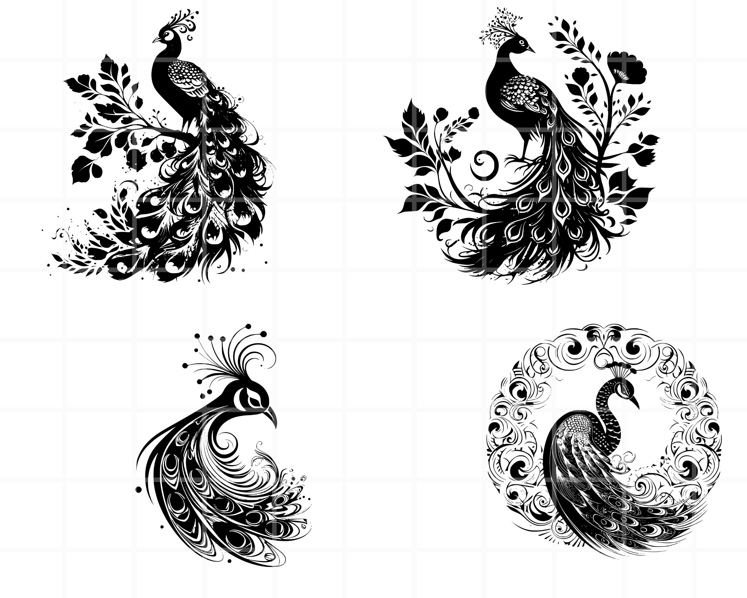 Peacock Svg Peacock Bundle Peacock Clipart Peacock Png - Etsy