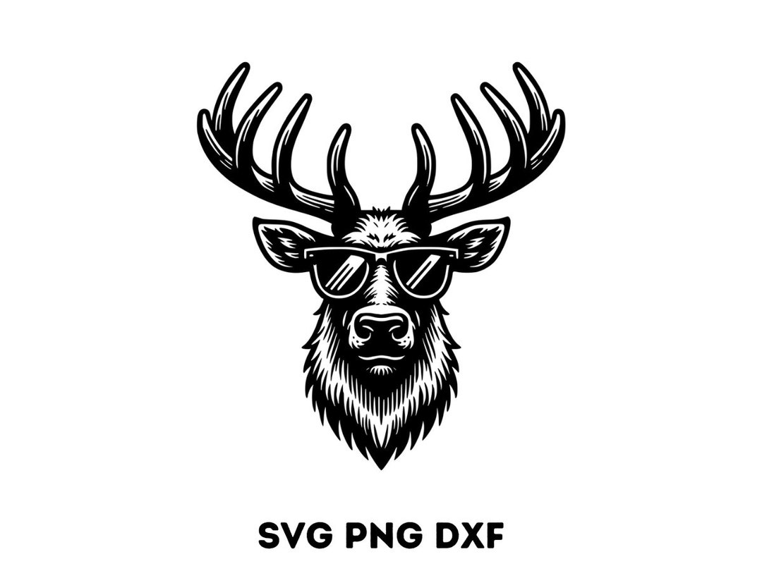 Caribou With Sunglasses, Caribou Svg, Caribou Clipart, Caribou Png ...