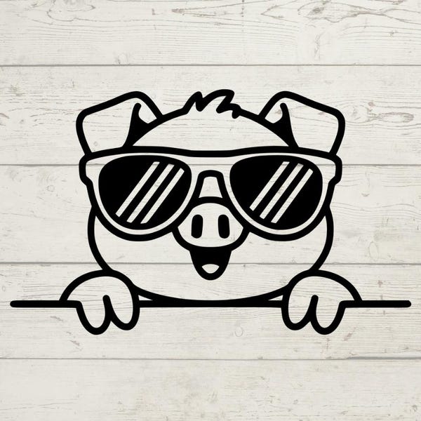 Pig Clipart - Etsy