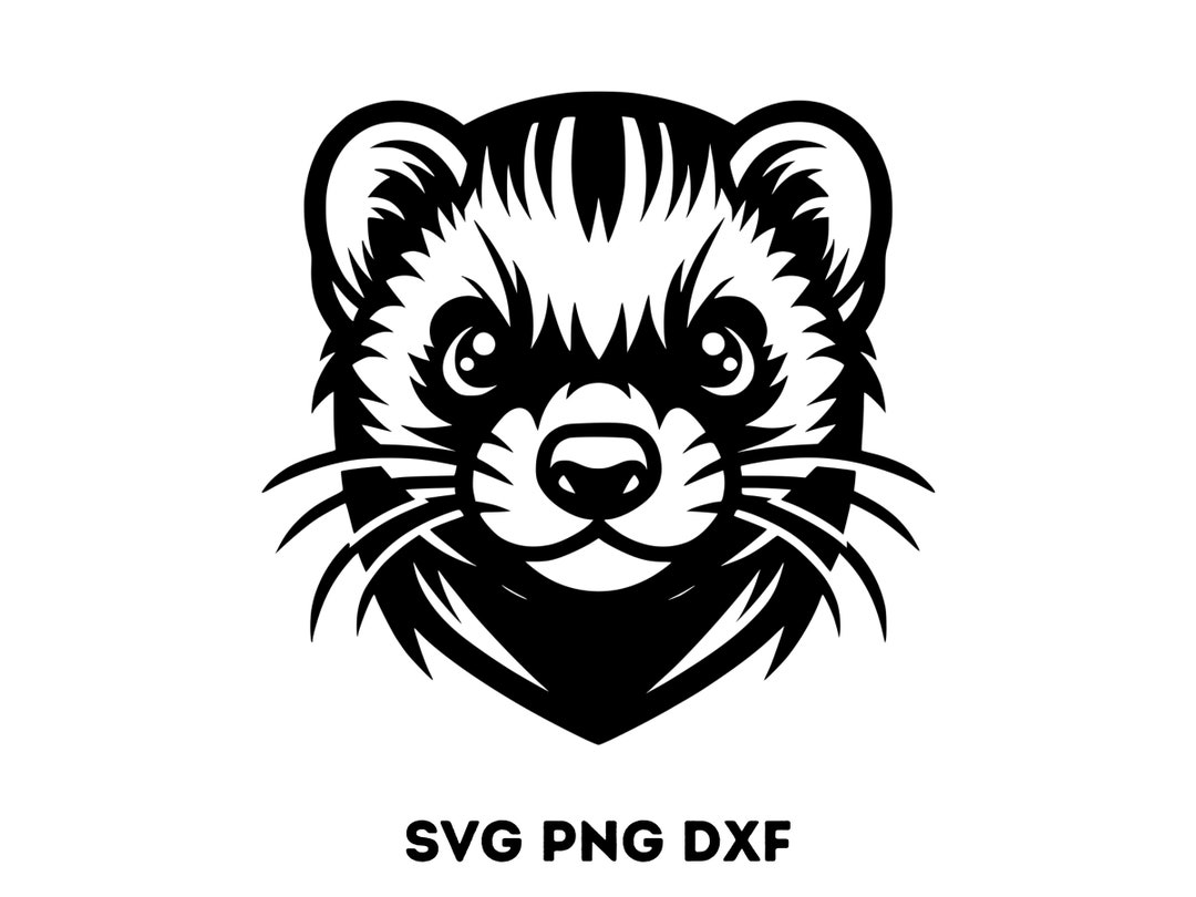 Ferret Svg, Ferret Clipart, Ferret Png, Ferret Head, Ferret Cut Files ...