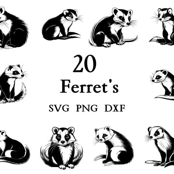 Laser Cut Files Ferrets - Etsy