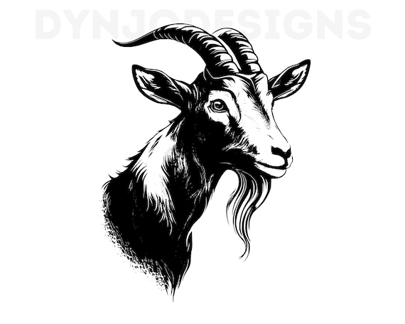Goat Face Silhouette