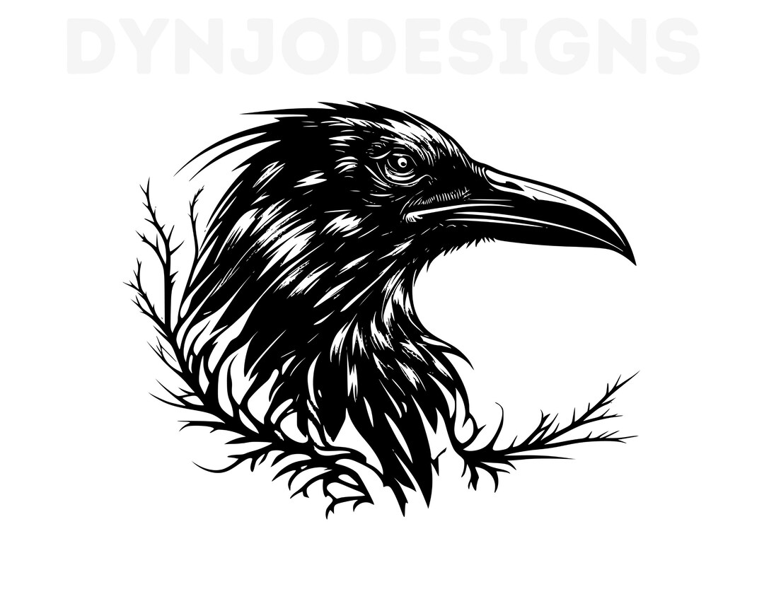 Crow Head Crow Svg Cut Files for Cricut Laser Engraving - Etsy