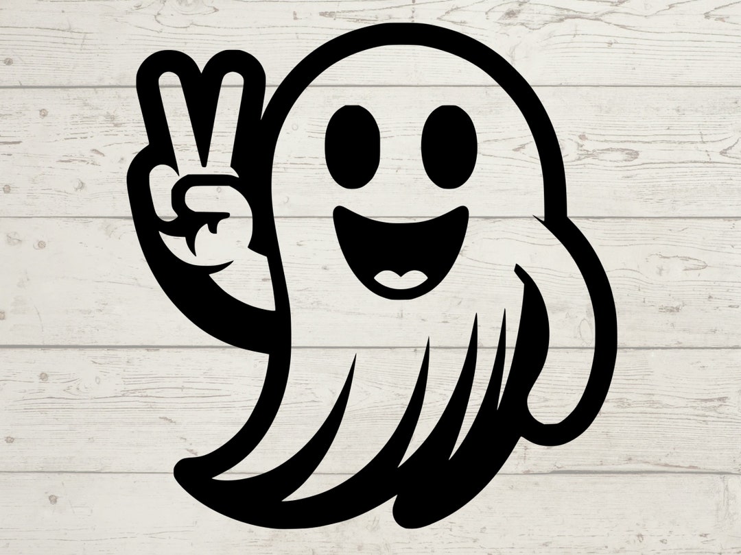 Ghost Peace Sign Svg Png Clipart, Comercial Use, Digital Download - Etsy
