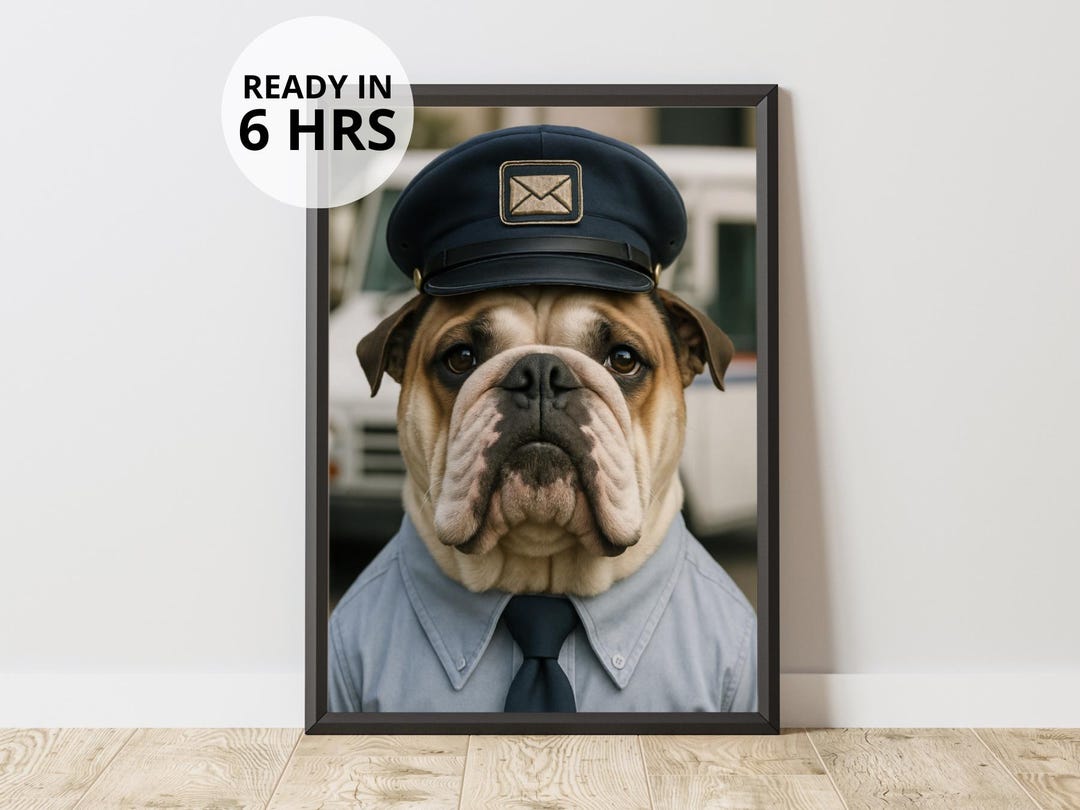 Custom Mailman Pet Portrait: Personalized Digital Art (digital Download ...