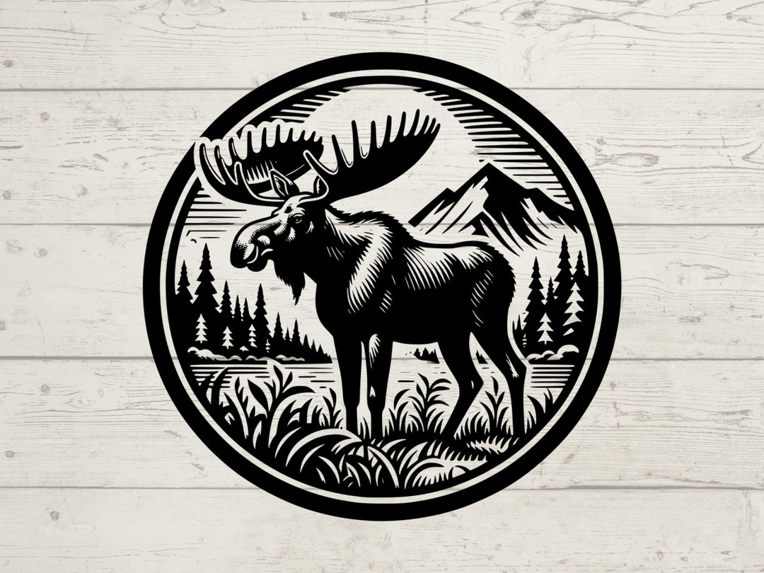 Moose in Mountains , Moose Svg - Etsy