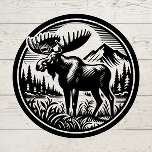Moose in Mountains , Moose Svg - Etsy