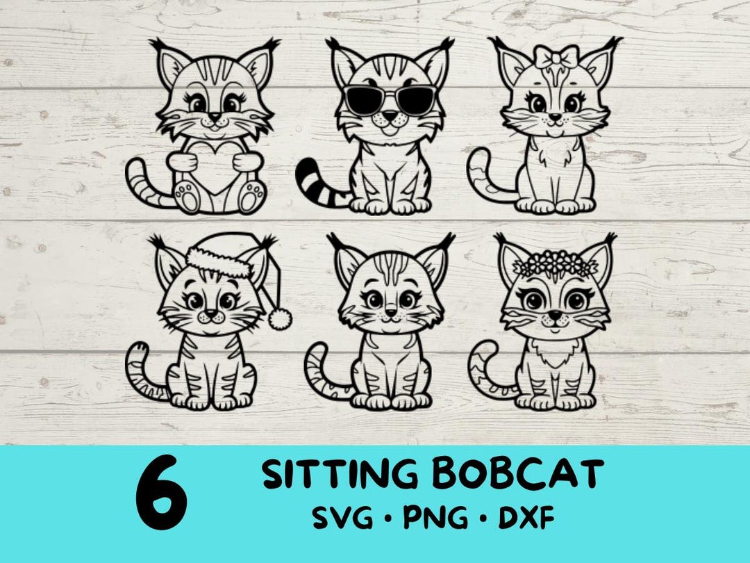 Bobcat Svg Bundle , Sitting Bobcat, Bobcat Svg , Bobcat Png, Bobcat ...