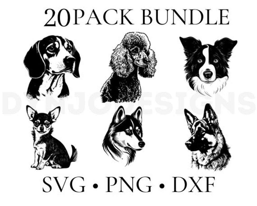 Hond Svg Hond Bundel Hond clipart Hond png Hond Cut Files - Etsy Nederland