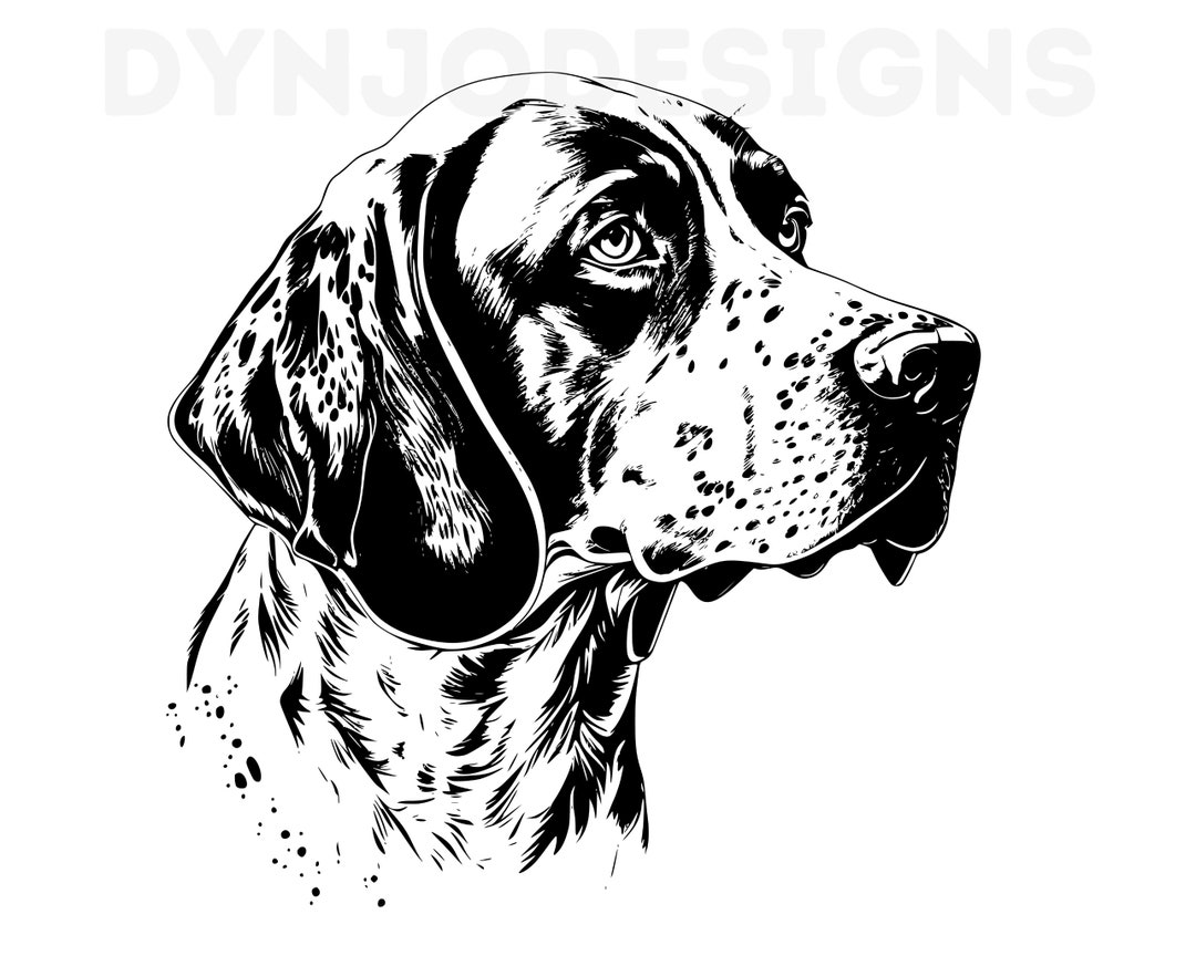 English Pointer Dog Head Svg , Dog Svg , Cut Files for Cricut , Laser ...