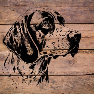 English Pointer Dog Head Svg , Dog Svg , Cut Files for Cricut , Laser ...