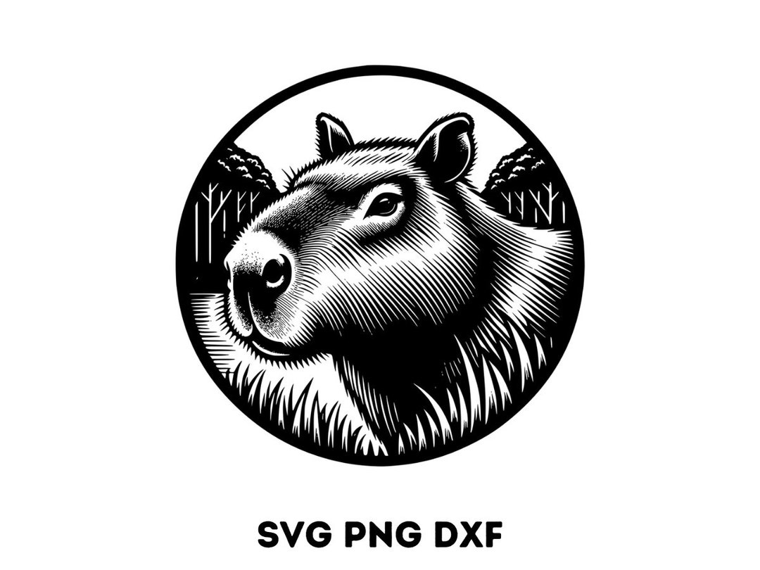 Capybara Svg, Capybara Clipart, Capybara Png, Capybara Head, Capybara ...