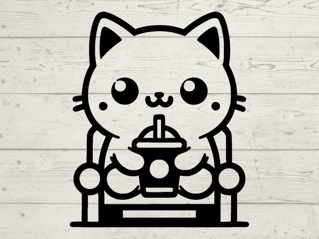 Cat With Coffee , Cat Svg, Cat Png, Cat Head, Peeking Cat Svg, Animals ...