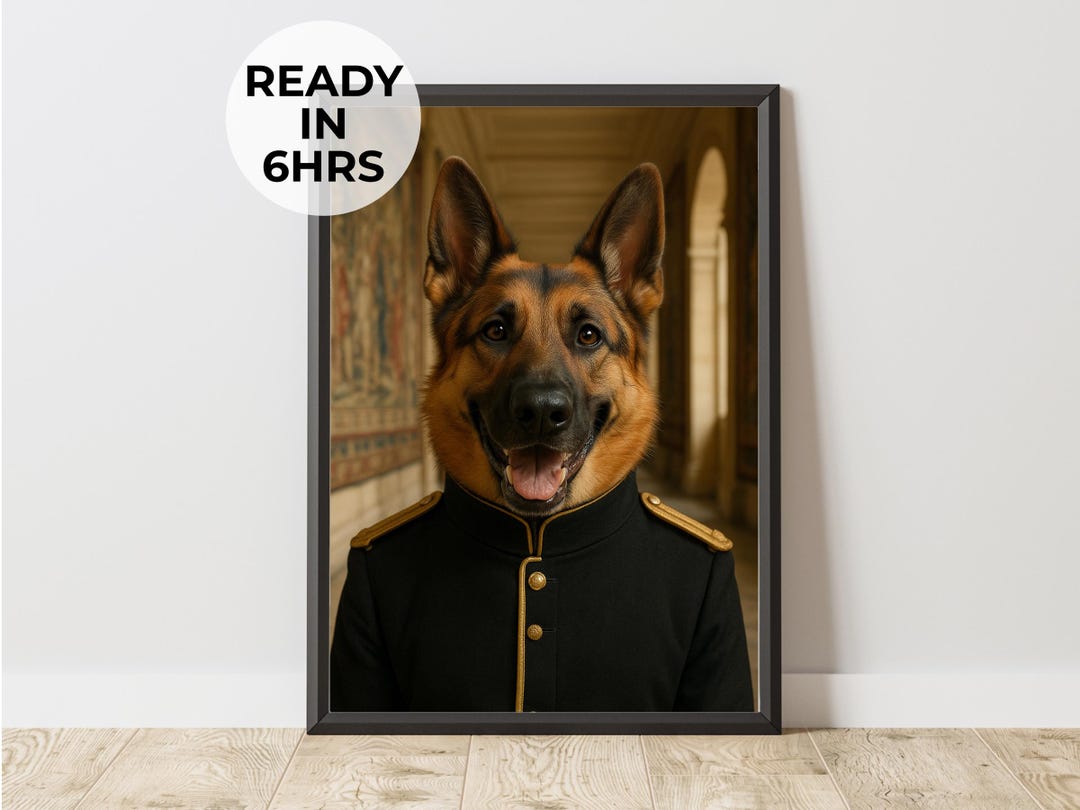 Custom Military Officer Pet Portrait - Formal Uniform Art Gift - Etsy