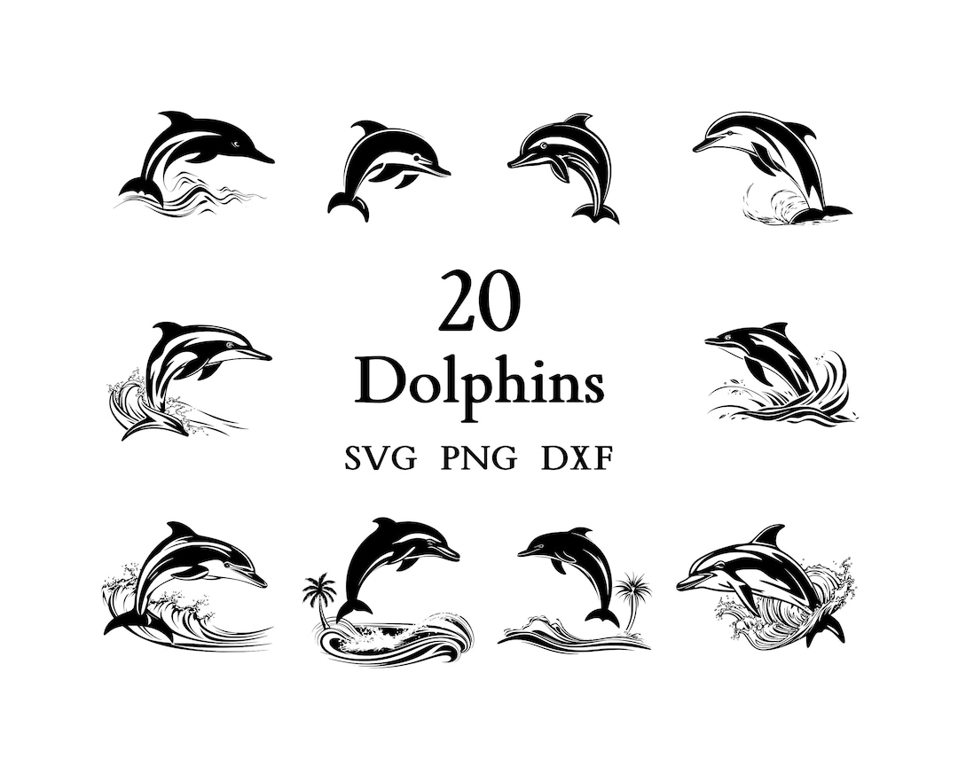 Dolphin Svg Bundle , Perfect Cut Files for Cricut and Laser Engraving ...