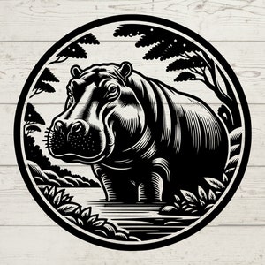 Hippo Svg Png Clipart, Comercial Use, Digital Download - Etsy