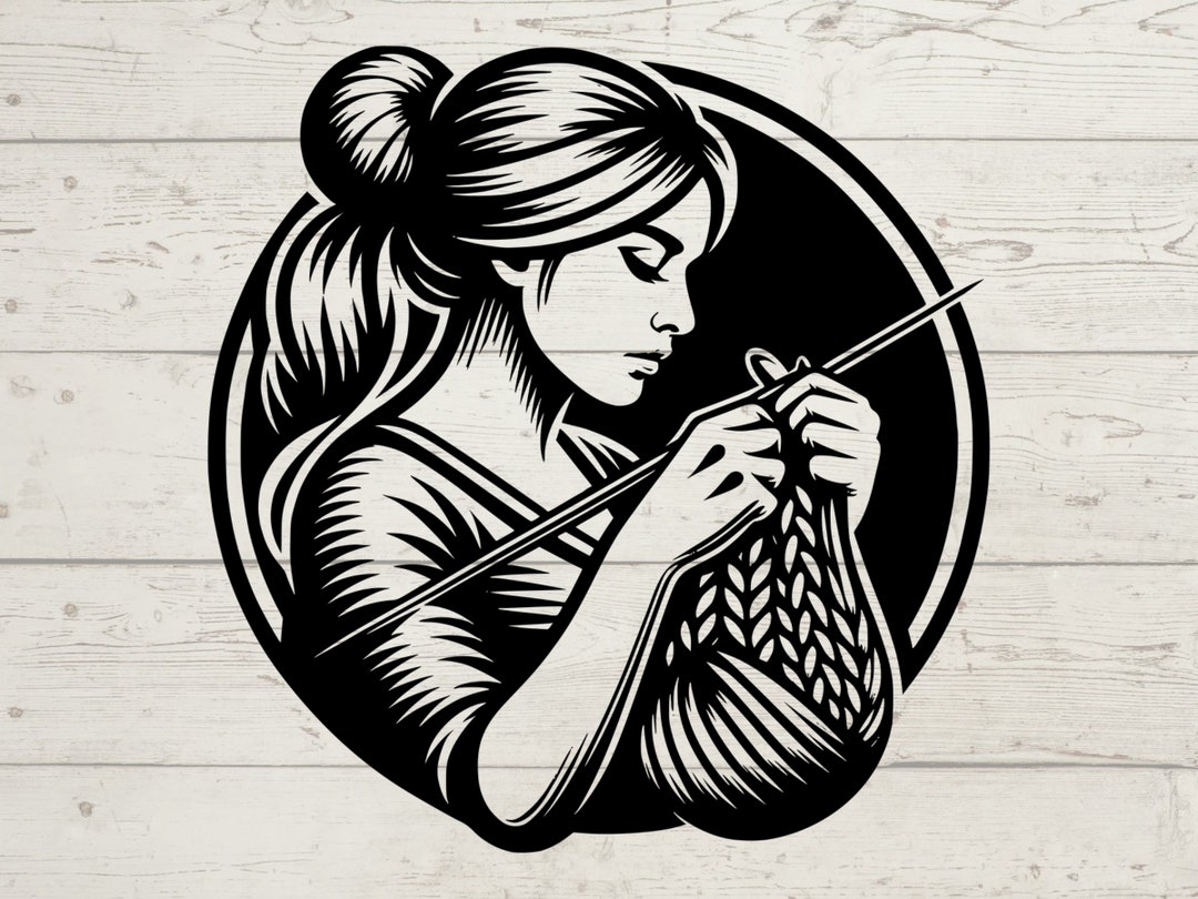 Knitter Svg Knitting Png Clipart, Comercial Use, Digital Download - Etsy