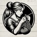 Knitter Svg Knitting Png Clipart, Comercial Use, Digital Download - Etsy