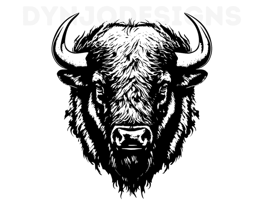 Bison Head , Bison Svg , Cut Files for Cricut , Laser Engraving Files ...