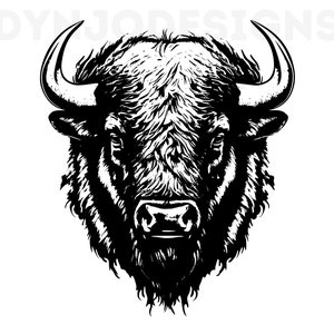 Bison Head Bison Svg Cut Files for Cricut Laser - Etsy