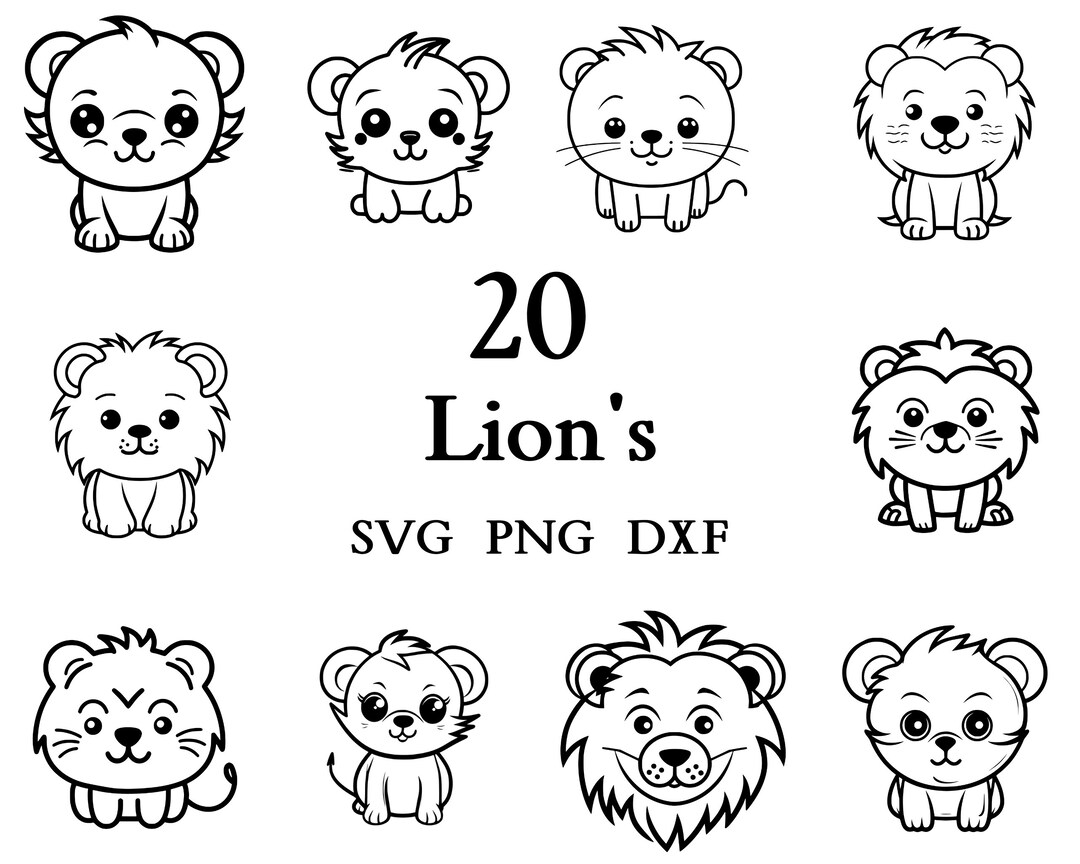 Lion Svg Bundle Lion Svg Cut Files for Cricut and Laser - Etsy