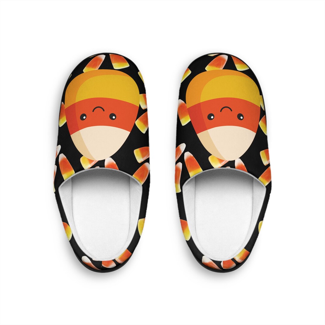Halloween Candy Corn Slipper, Halloween Slipper, Fall Slipper, Cute ...