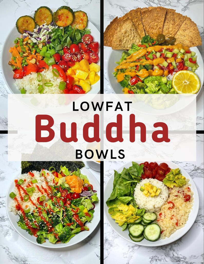 Low Fat Buddha Bowls Cookbook: 15 Plant Based Recipes (digital Download ...