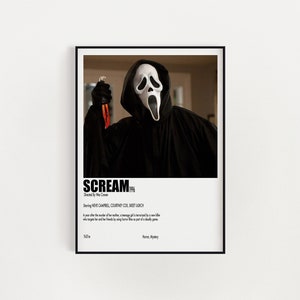 Scream Minimalist Horror Movie Poster Horror Movie Art Print Ghostface Poster Modern Art Print ...