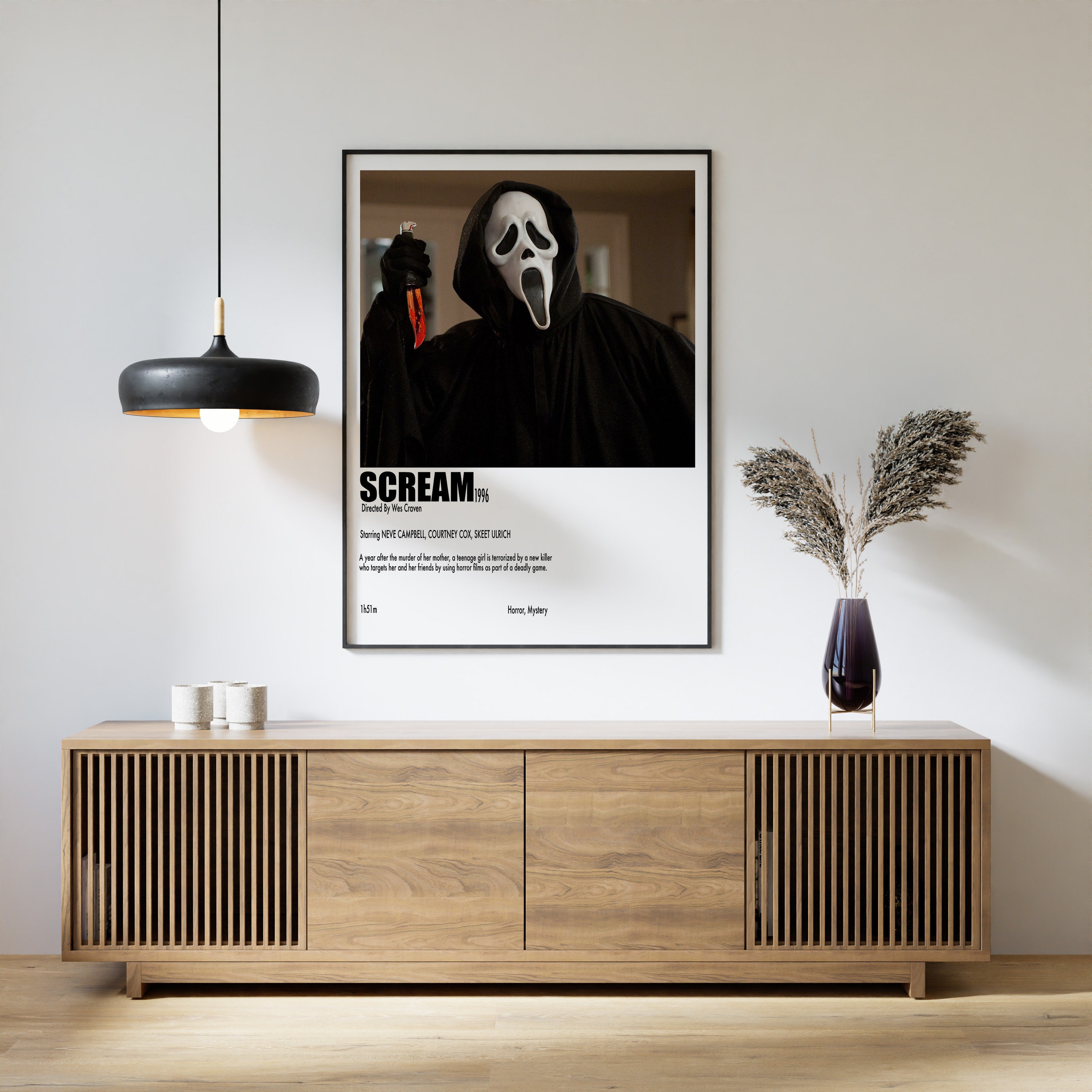 Scream Minimalist Horror Movie Poster Horror Movie Art Print Ghostface Poster Modern Art Print ...