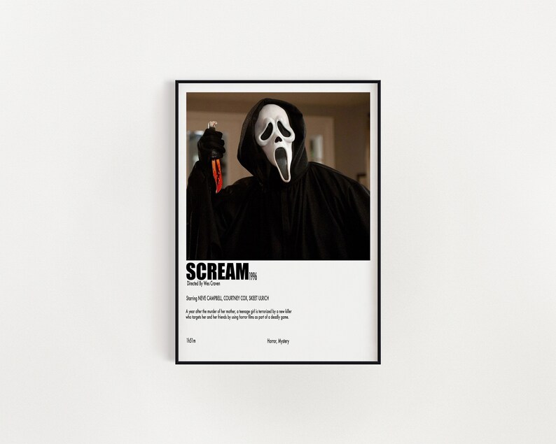 Scream Minimalist Horror Movie Poster Horror Movie Art Print Ghostface ...