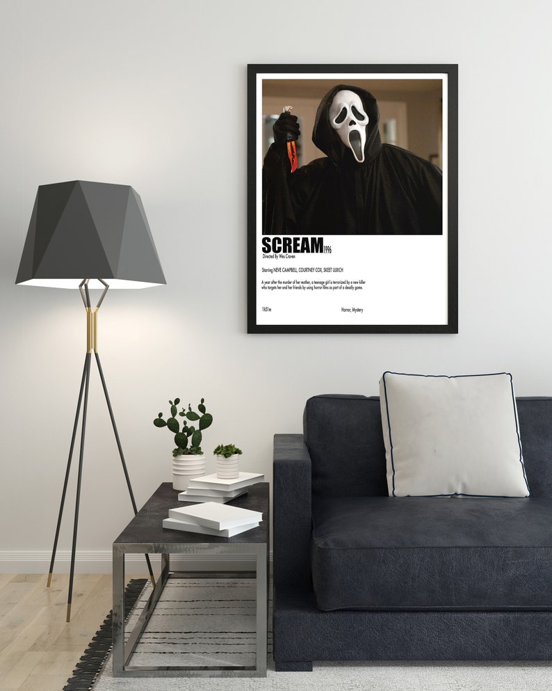 Scream Minimalist Horror Movie Poster Horror Movie Art Print Ghostface Poster Modern Art Print ...