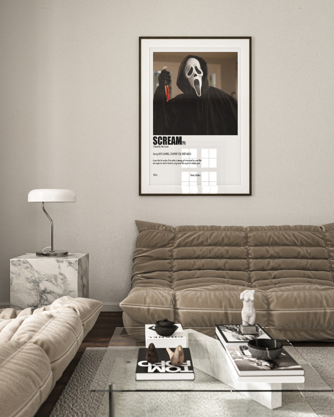 Scream Minimalist Horror Movie Poster Horror Movie Art Print Ghostface Poster Modern Art Print ...