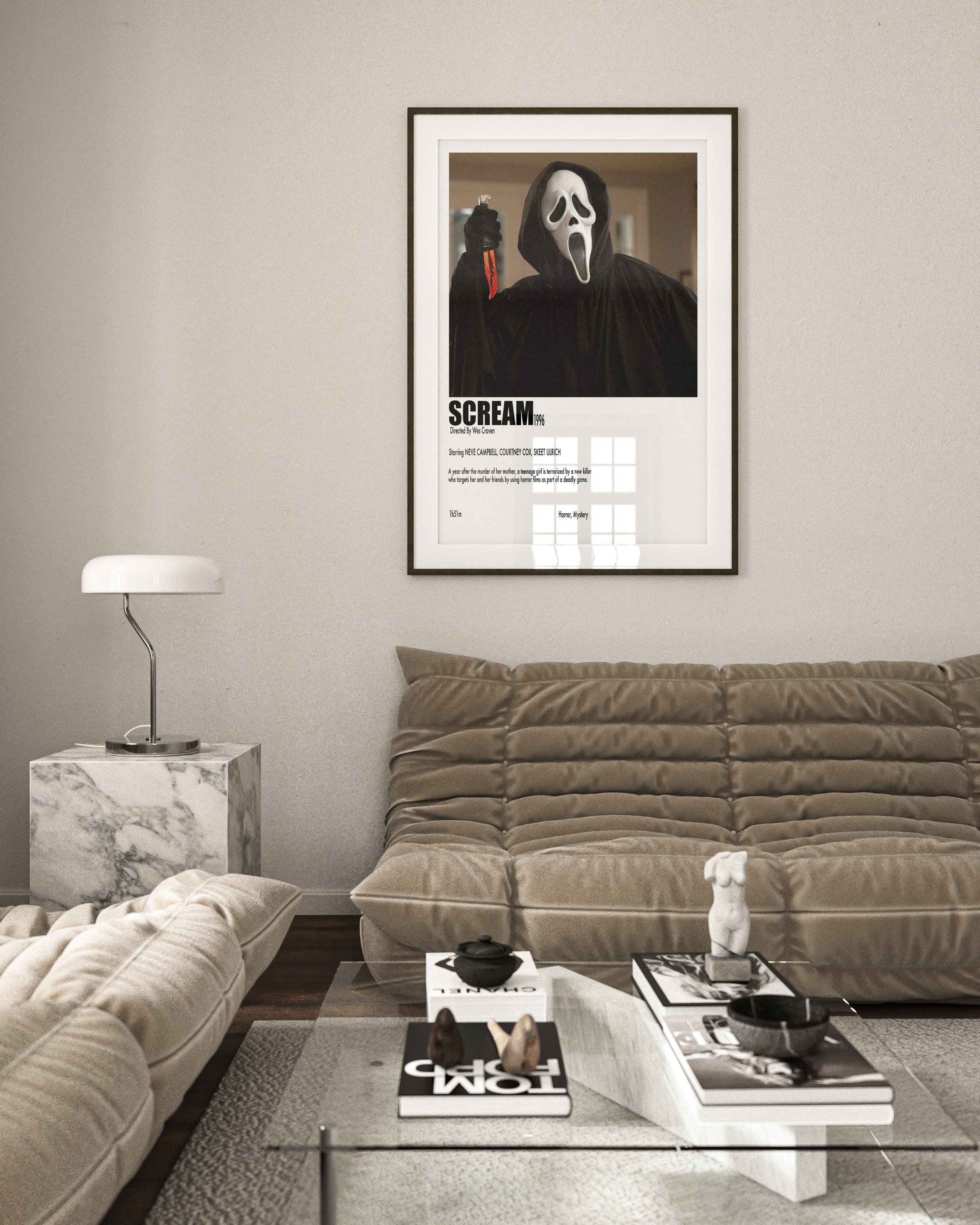 Scream Minimalist Horror Movie Poster Horror Movie Art Print Ghostface ...