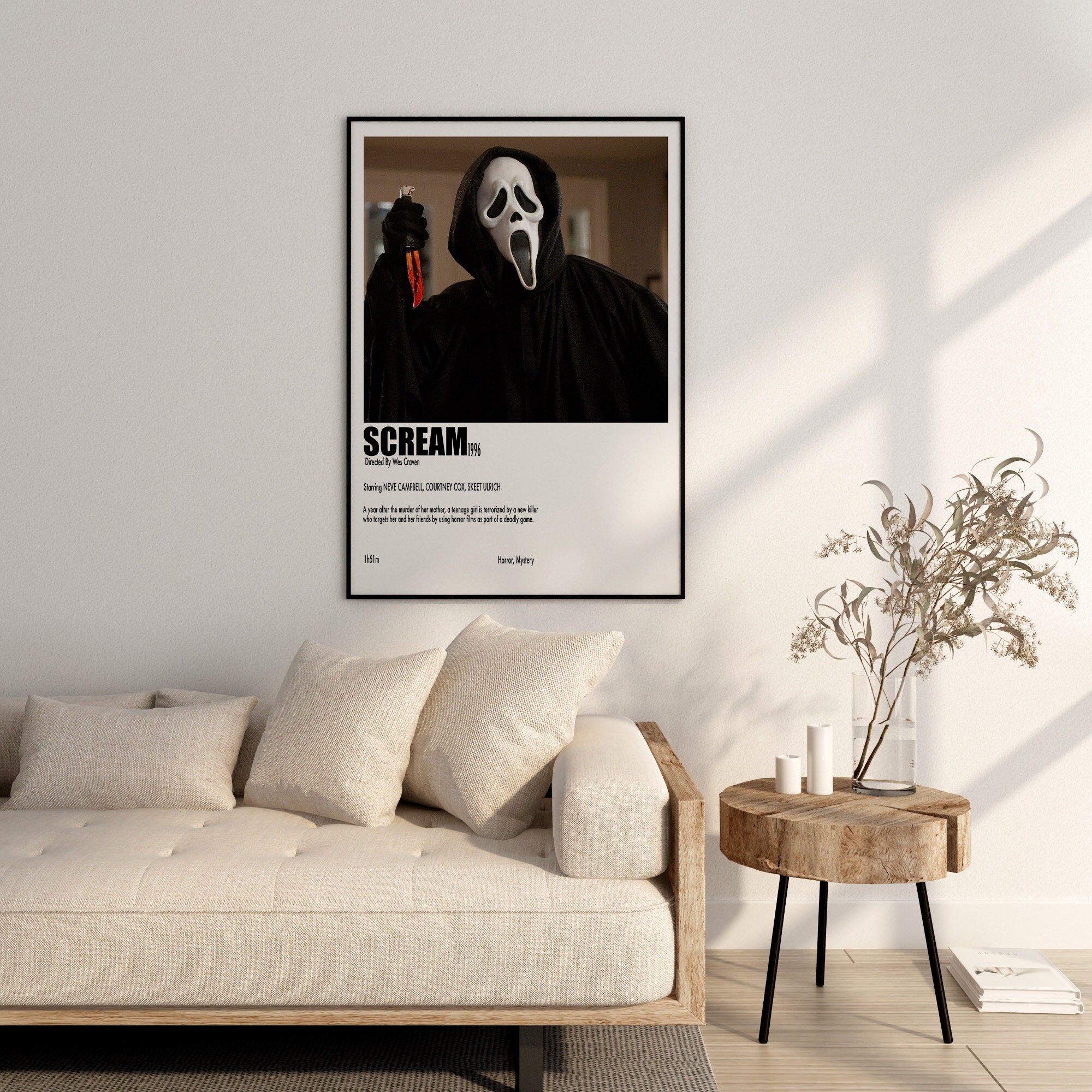 Scream Minimalist Horror Movie Poster Horror Movie Art Print Ghostface ...