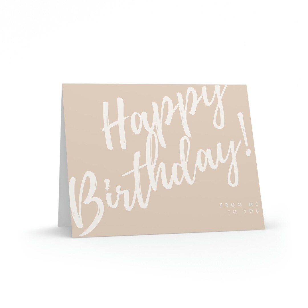 Happy Birthday Tan Cards (8, 16, and 24 Pcs) - Etsy