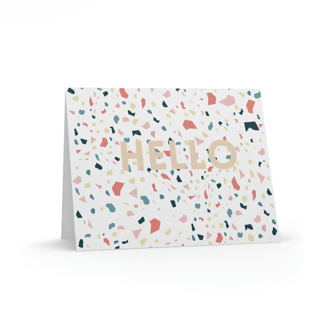 Hello Gold Cards (8, 16, and 24 Pcs) - Etsy