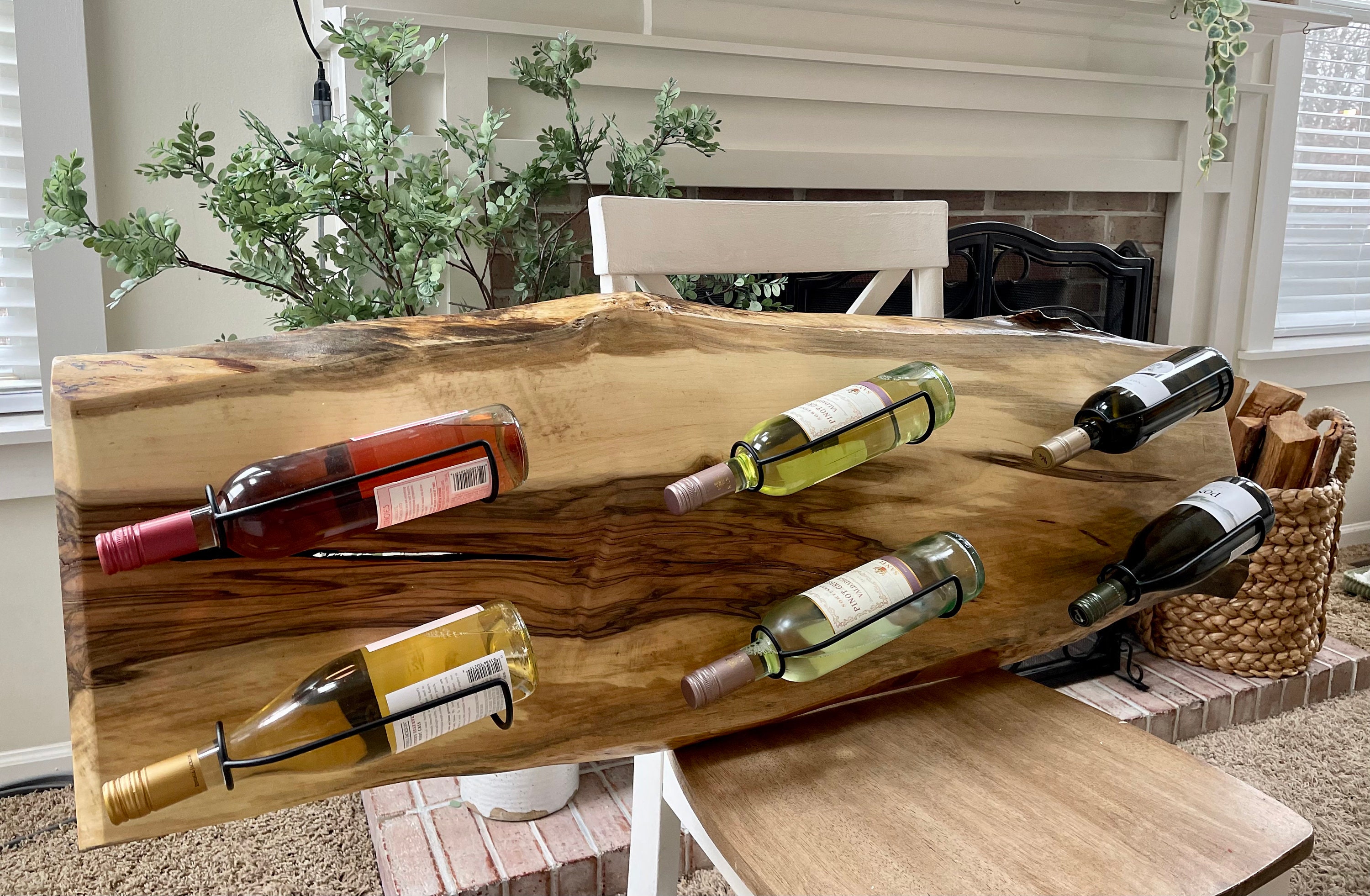 Wine Rack , Live Edge Wood 50 X 17 X 2 - Etsy