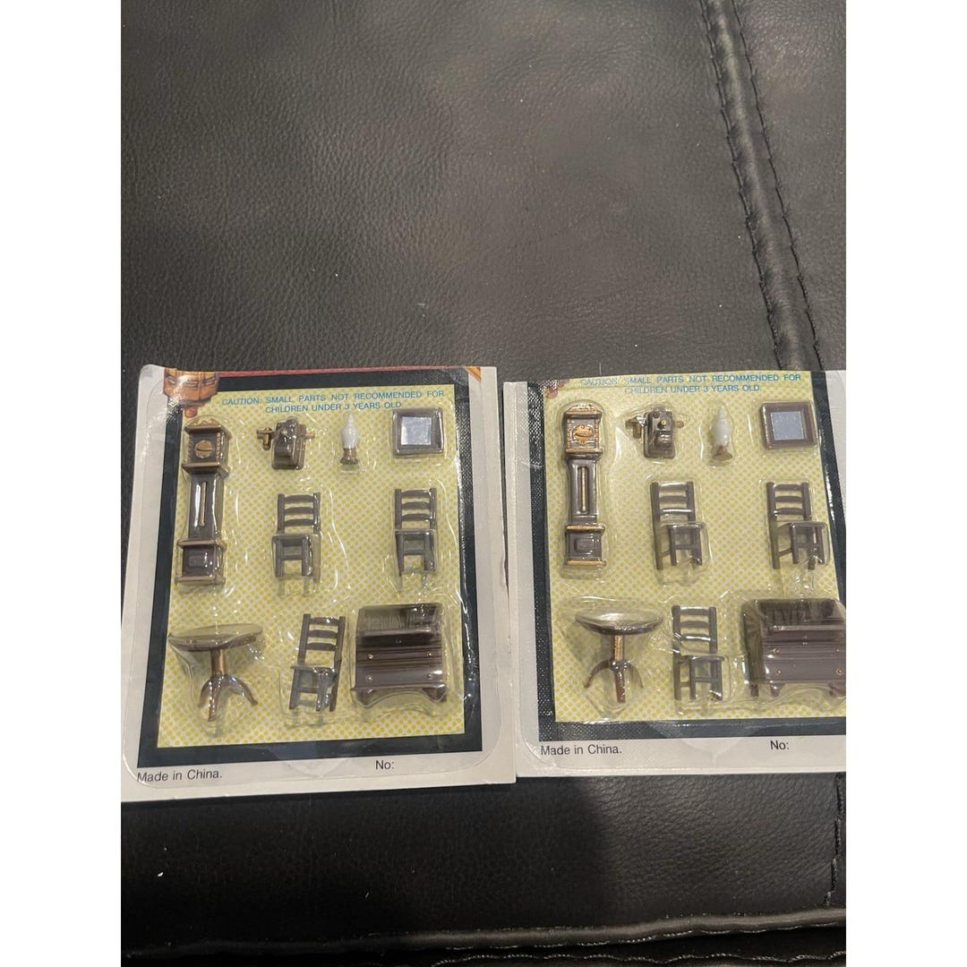 Dollhouse Mini Furniture Plastic Sets Dining Room NEW Set of 2 - Etsy