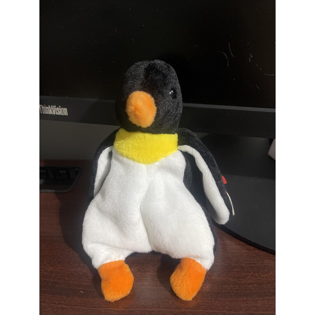 Ty Beanie Baby - WADDLE the 1995 Penguin 6.5" NEW Mwmts Plush Stuffed ...