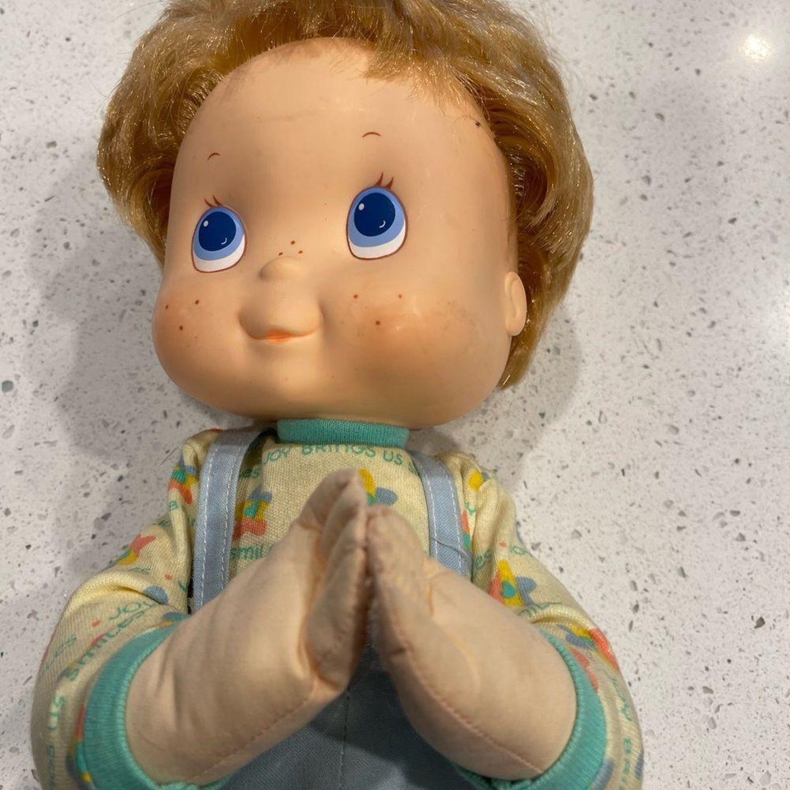 Vtg Special Blessings Baby Boy Matthew Praying Stuffed Plastic Doll ...
