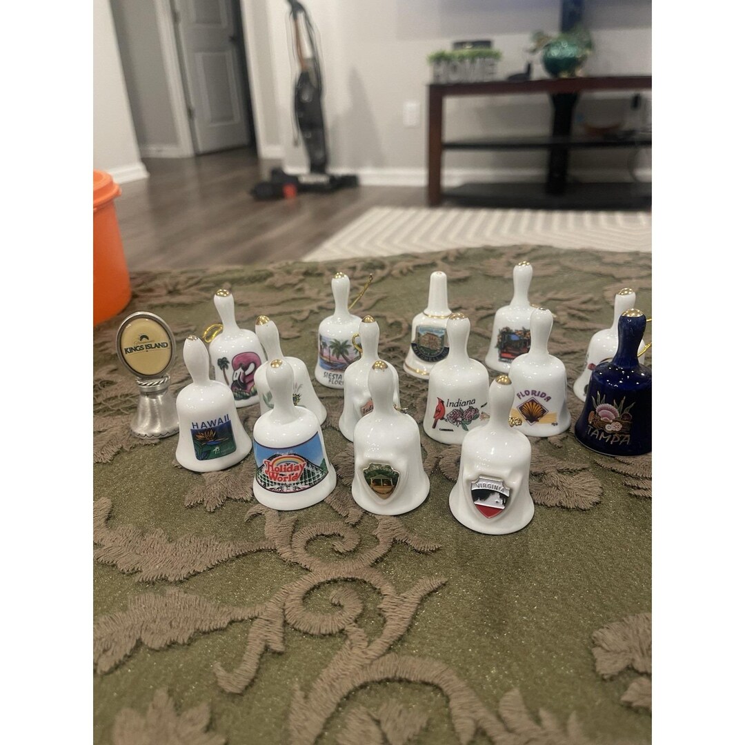 Vtg Ceramic Porcelain Bells Miniature Souvenir Lot of 15 - Etsy