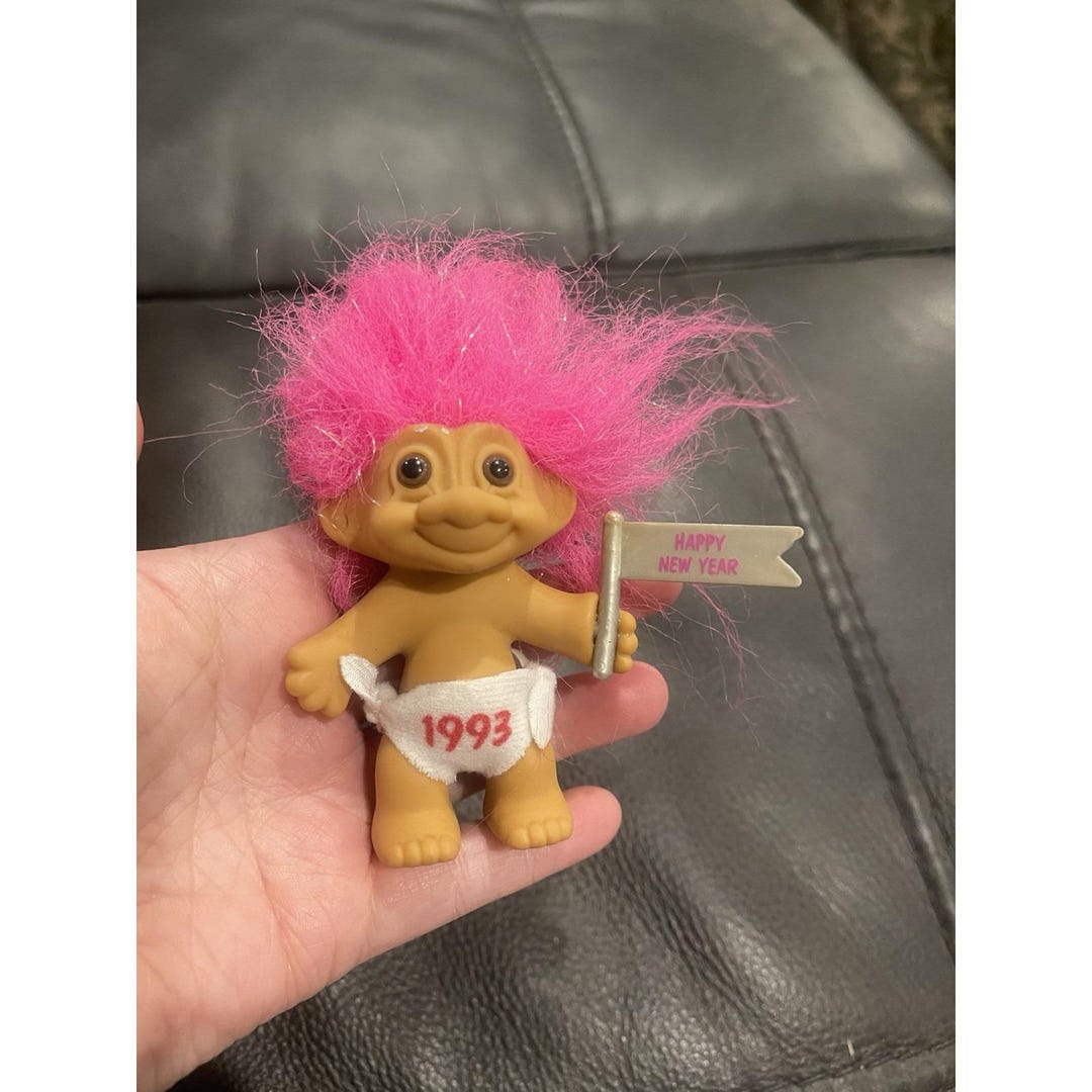 Vintage Russ Trolls 1993 New Year Troll Collectible Pink Sparkle - Etsy