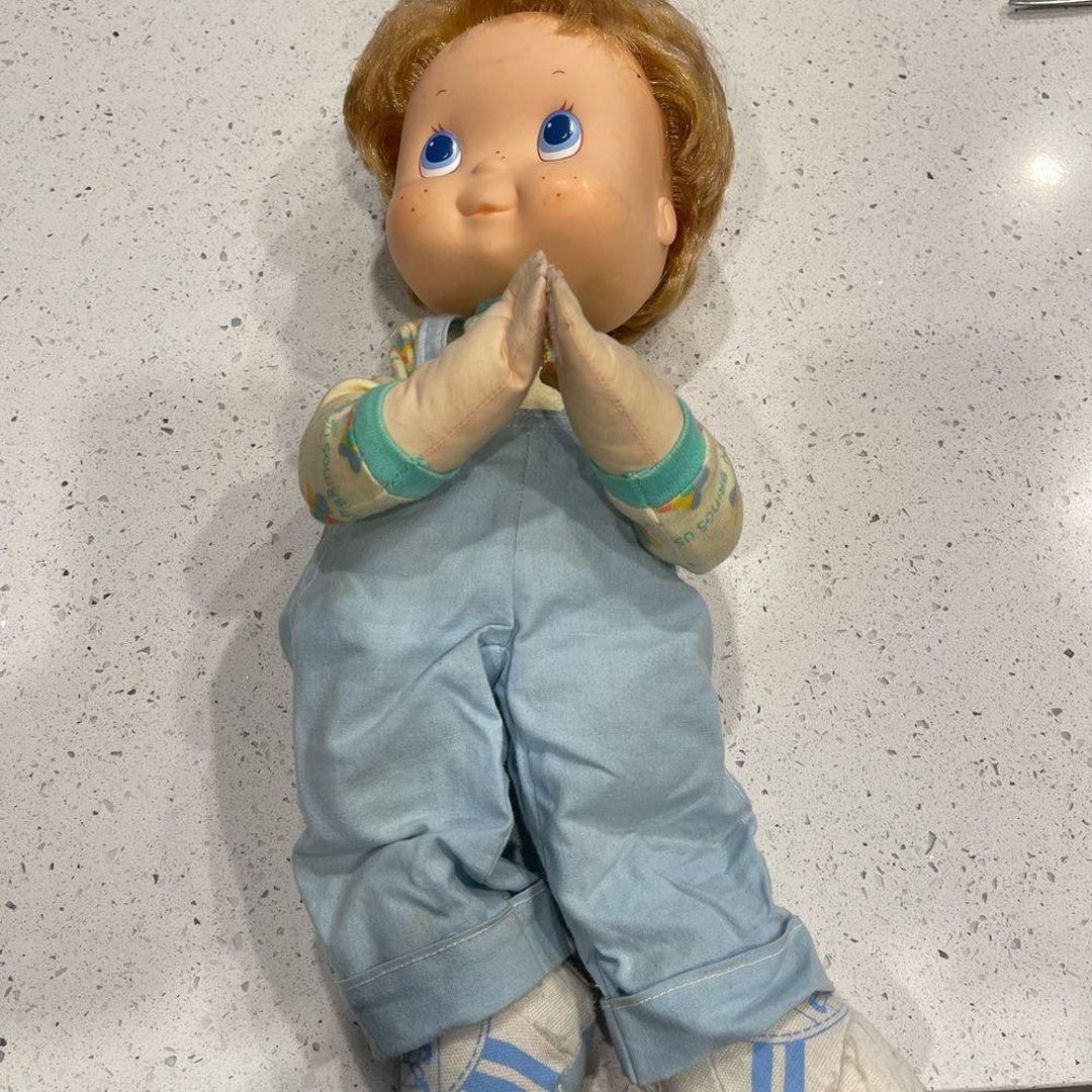 Vtg Special Blessings Baby Boy Matthew Praying Stuffed Plastic Doll ...