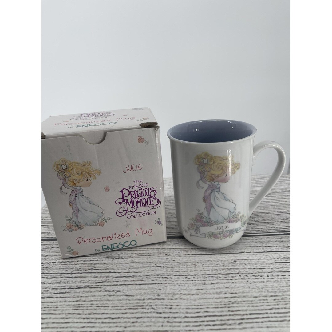 Precious Moments Cup Enesco Personalized Name Julieporcelain Coffee Mug ...