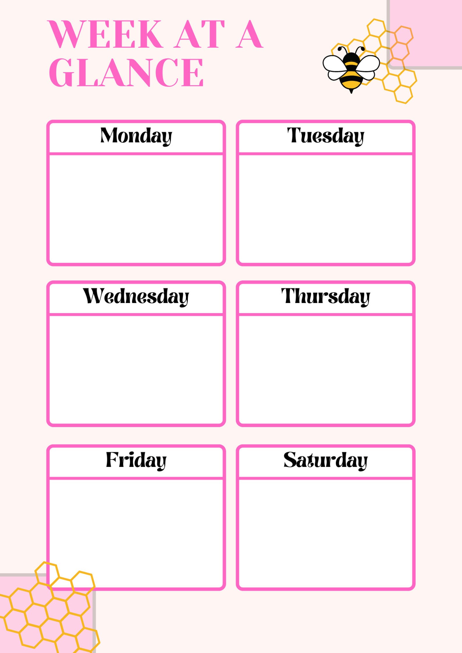 Planner Download Bee Busy - Etsy