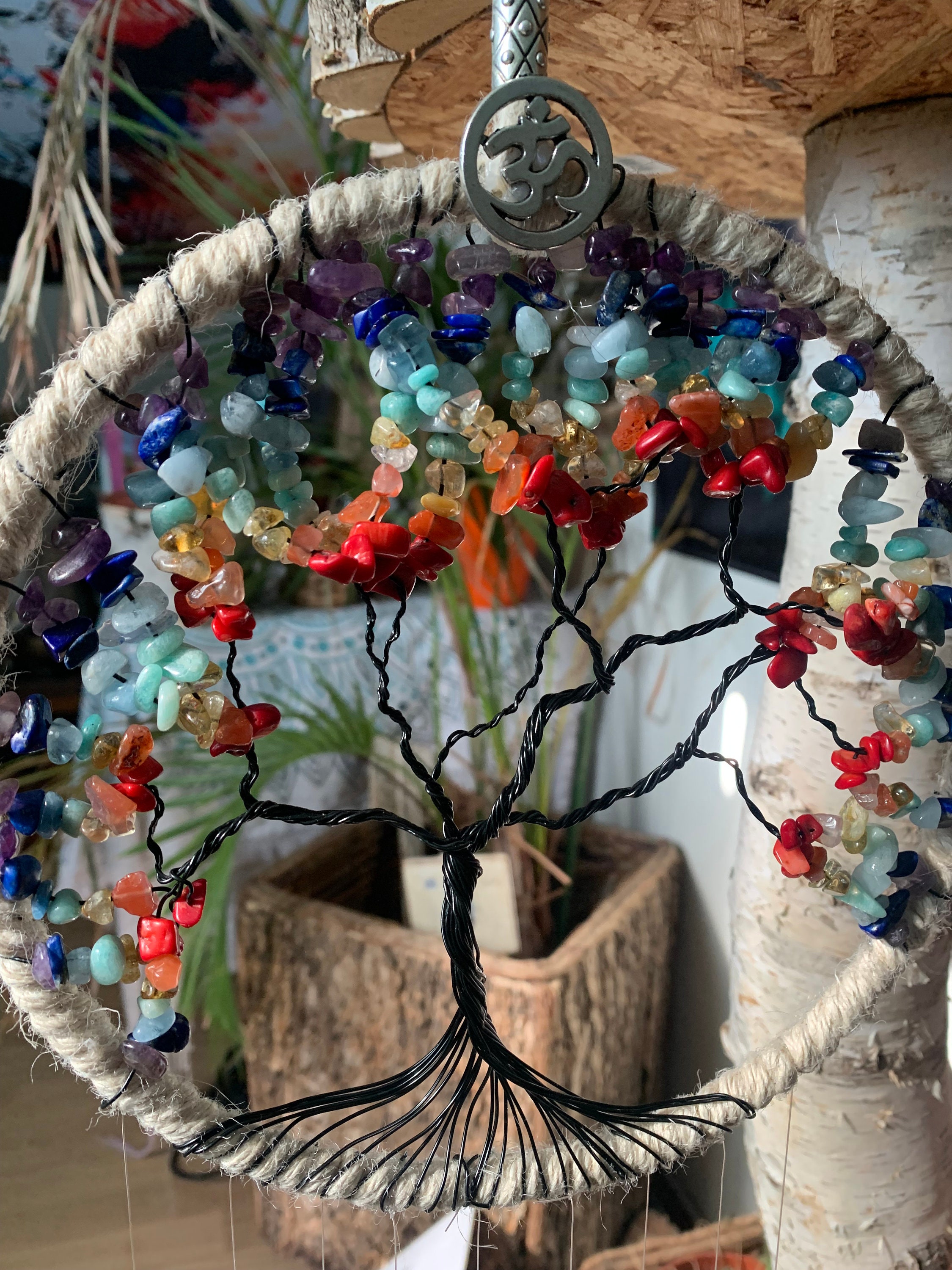Grand arbre de vie des 7 chakras et carillon - Etsy France
