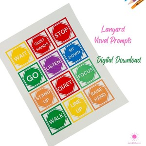 Visual Prompts, RBT Materials, ABA Resources, Lanyard Visual Prompts ...