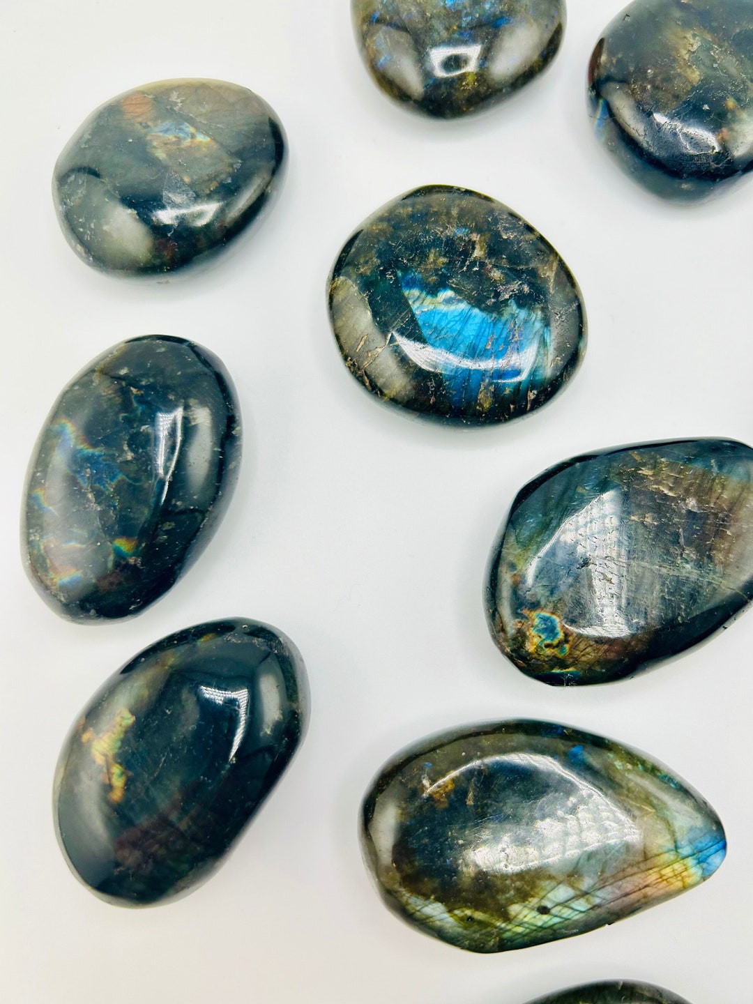 Spectralite Palm Stone From Madagascar Spectralite Pocket - Etsy