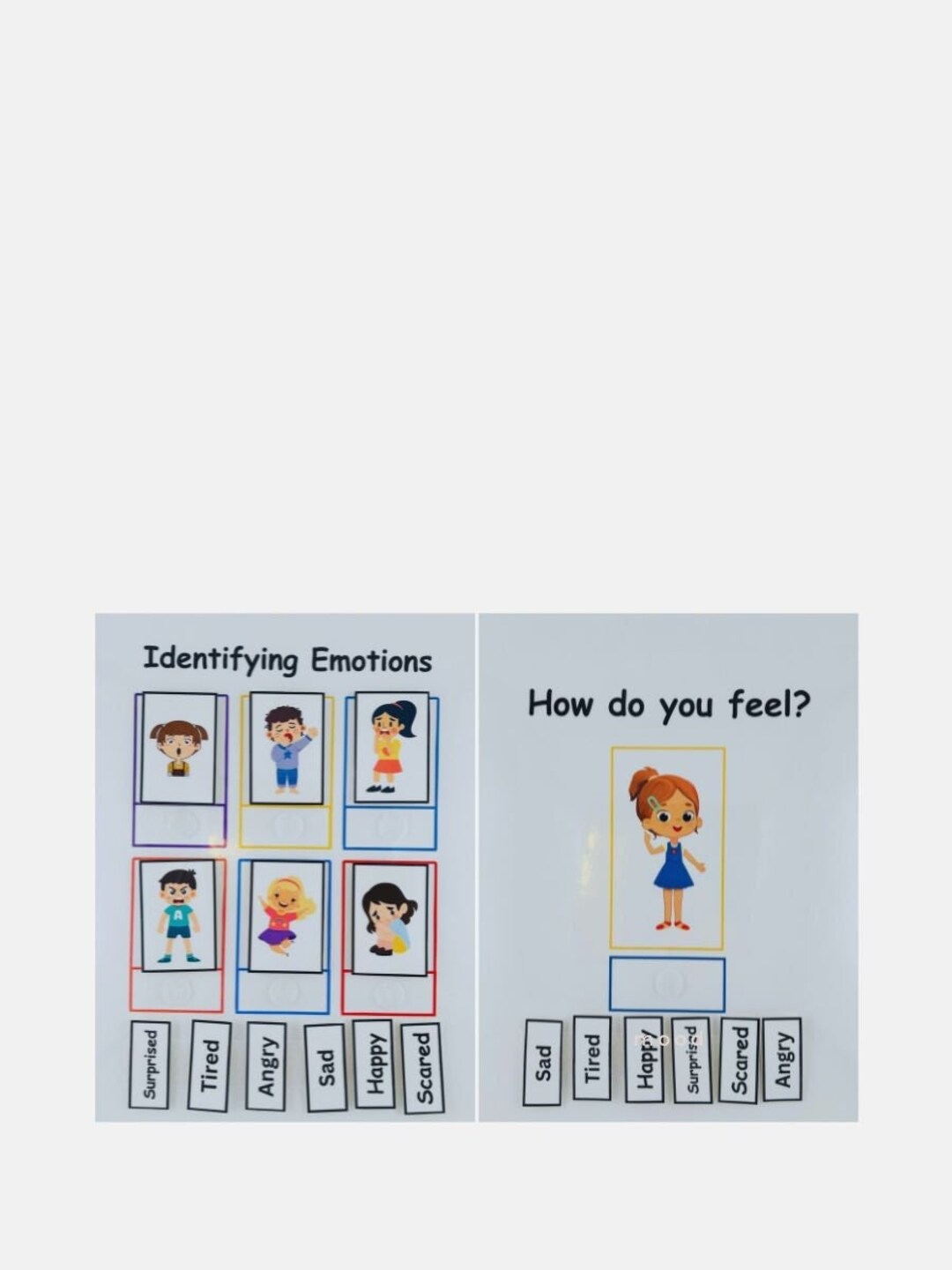 Identifying Emotions Activity (printed, Cut, Laminated, and Velcro-ed), Colorful Teaching ...