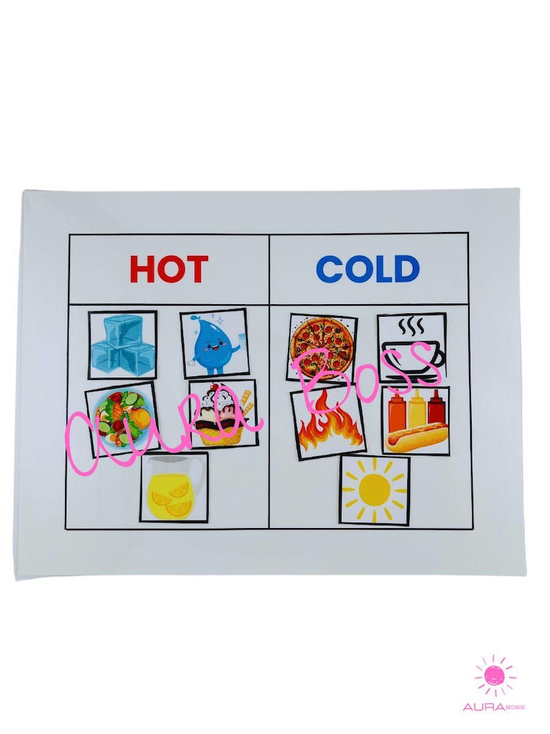 Sorting Items Printable, Sorting Hot and Cold Printable, ABA Resources ...